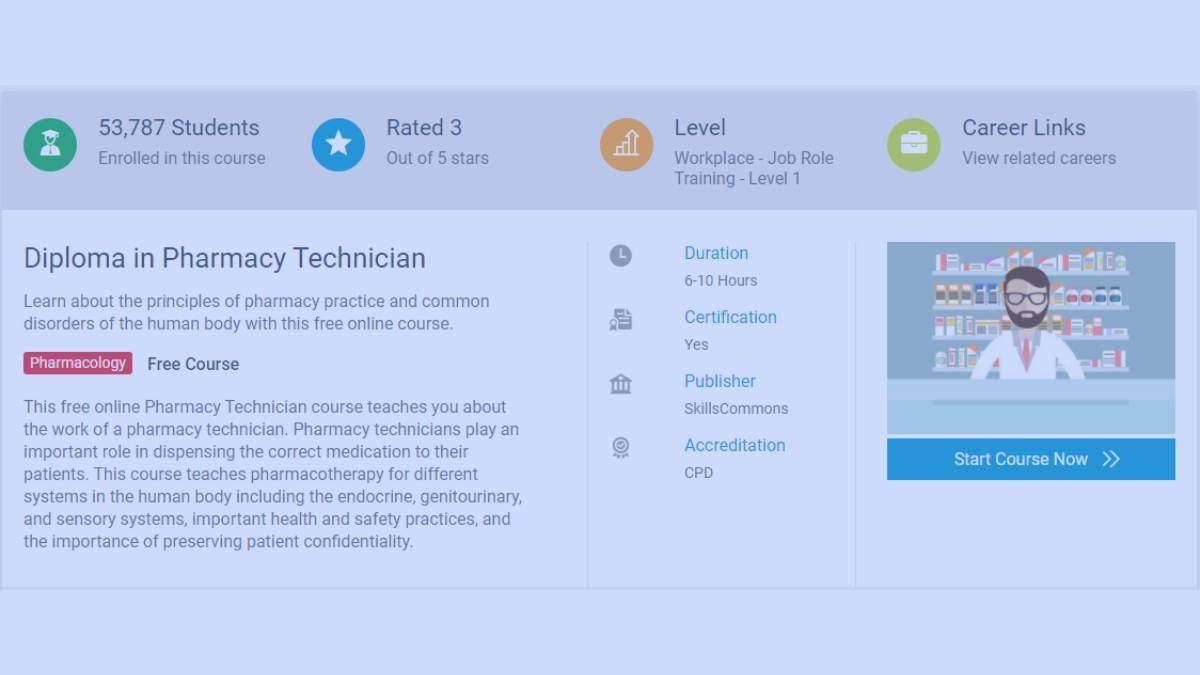 Pharmacy Technician Courses Online & Training Programs 2025