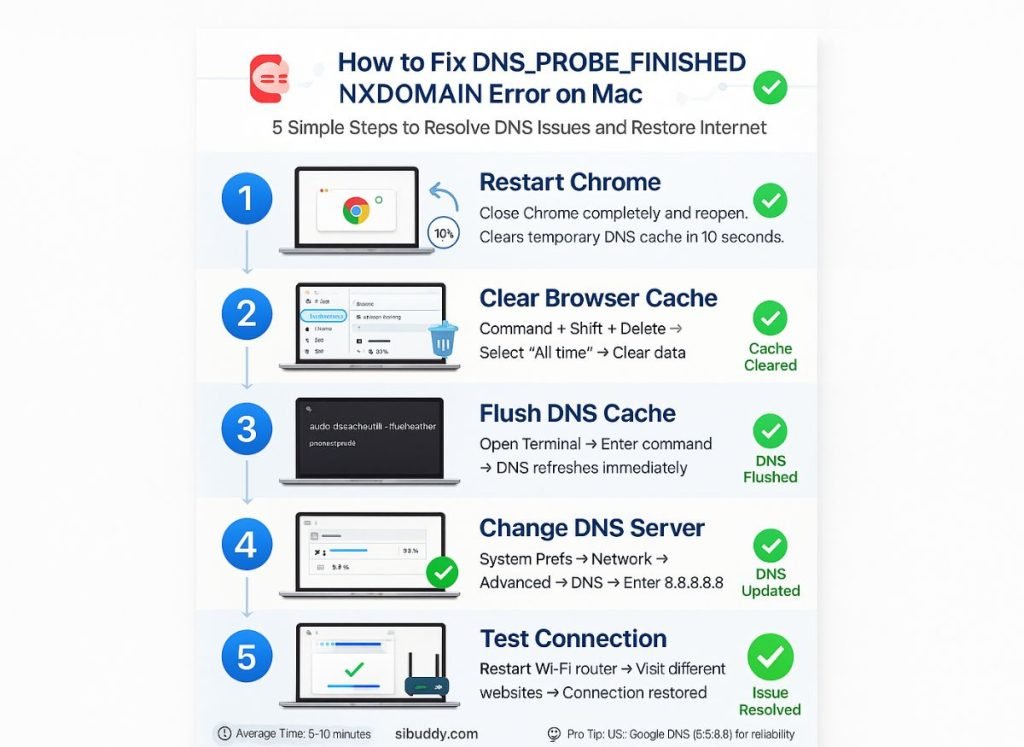 How to Fix 'DNS_PROBE_FINISHED_NXDOMAIN' Error